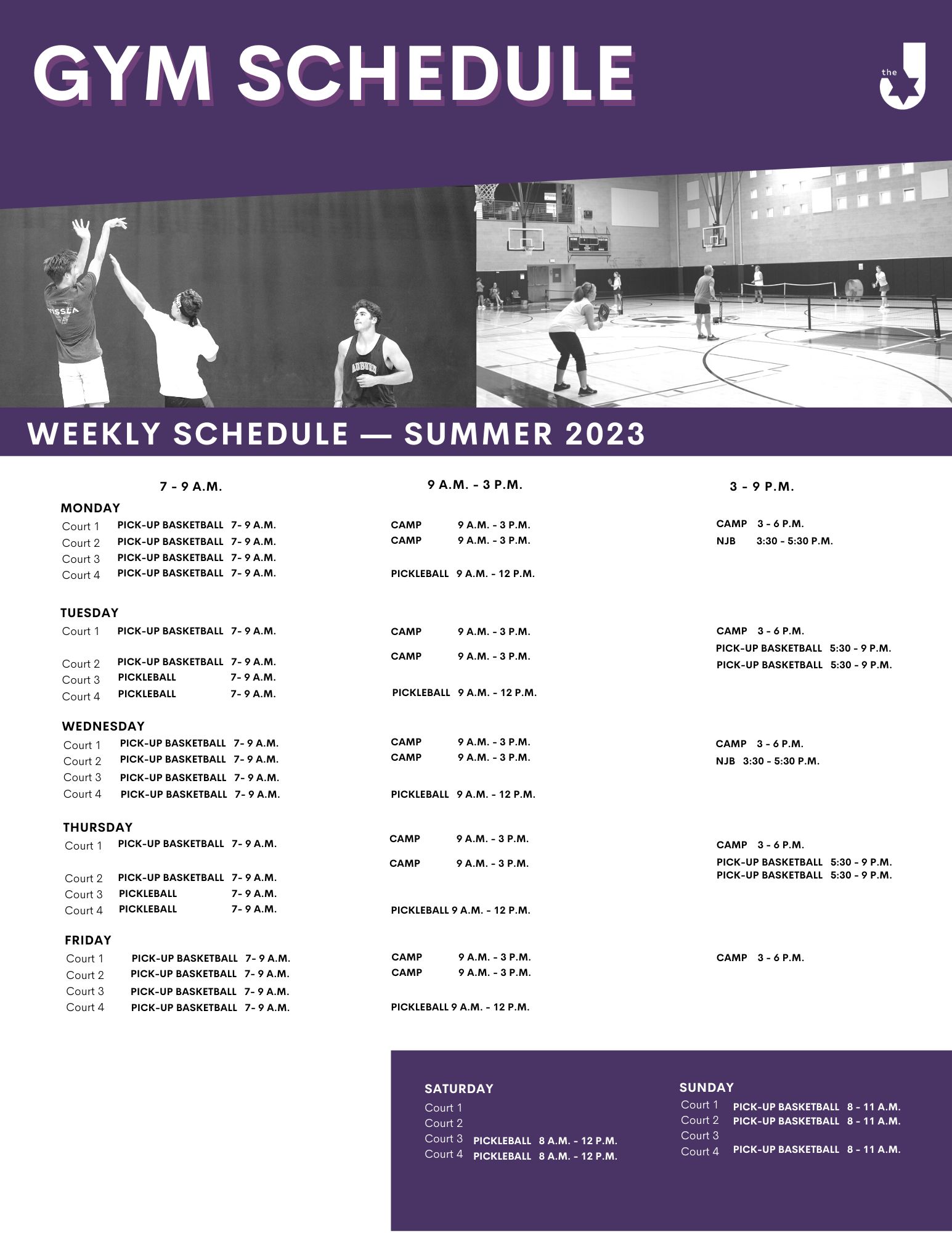 Gym Schedule Print or View Here